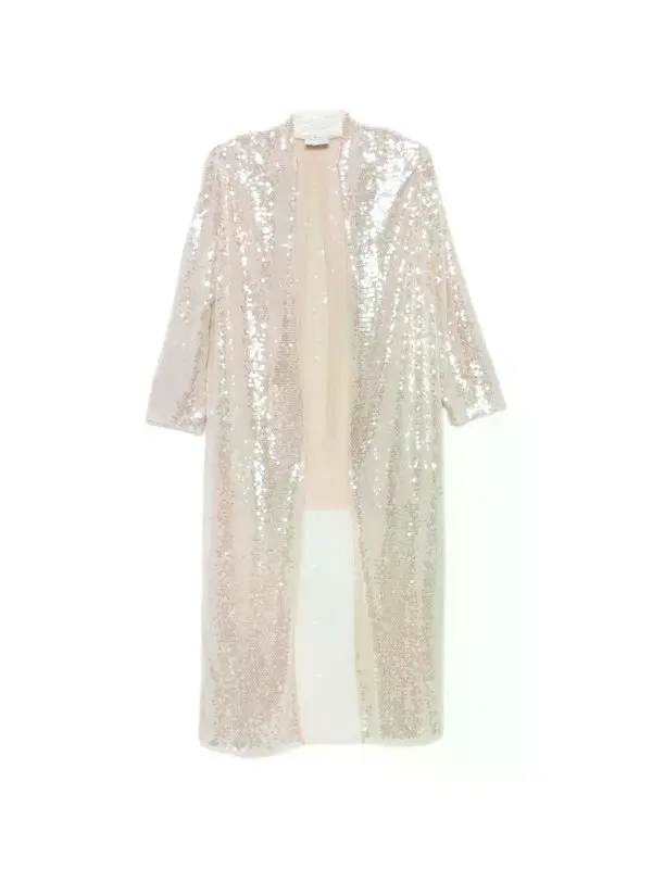 FORTE_FORTE Sequin-embellished Overcoat