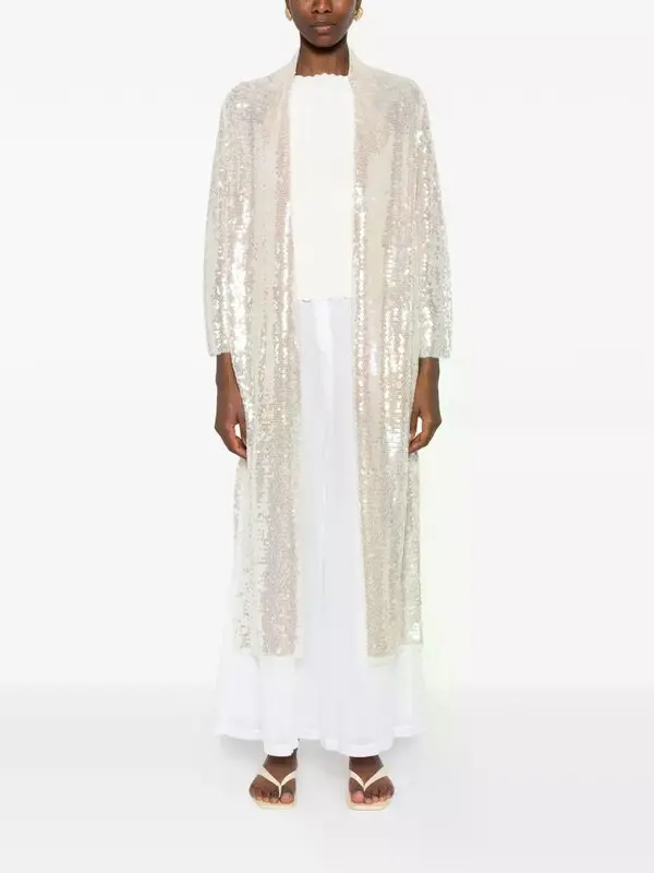 FORTE_FORTE Sequin-embellished Overcoat