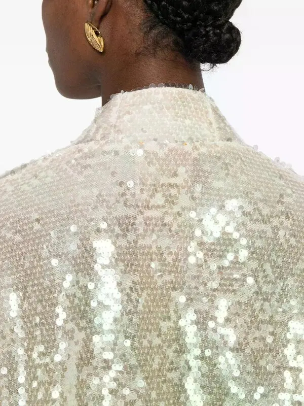 FORTE_FORTE Sequin-embellished Overcoat