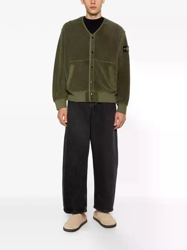 Stone Island Patch Pocket Cardigan - Green