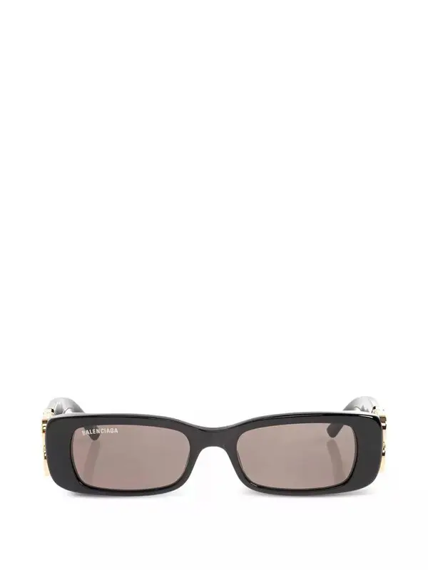 Balenciaga Rectangle-frame Sunglasses - Black