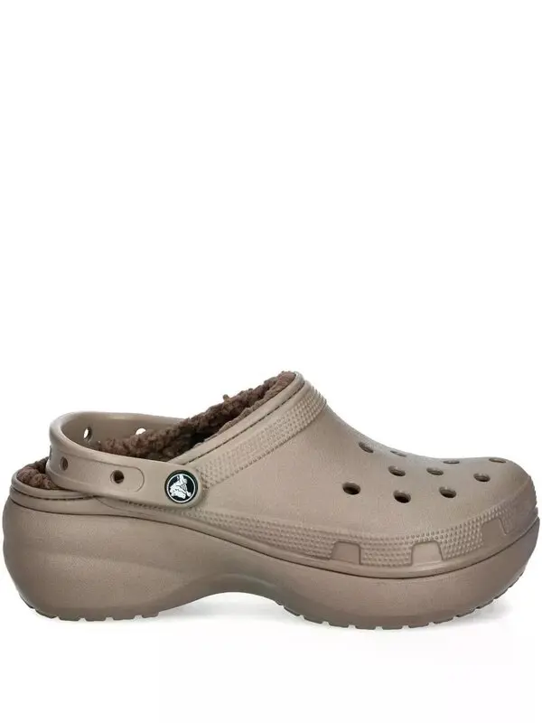 CROCS Platform Detail Holes Slide - Neutrals