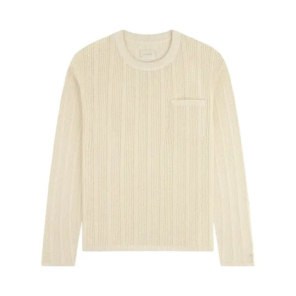 Aimé Leon Dore Racking Stitch Crewneck Sweater - Cream