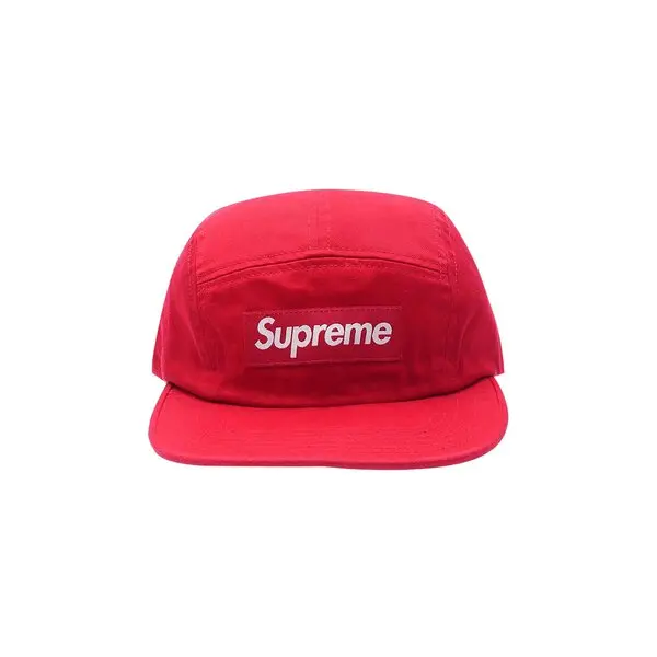 Supreme Washed Chino Twill Camp Cap - Red