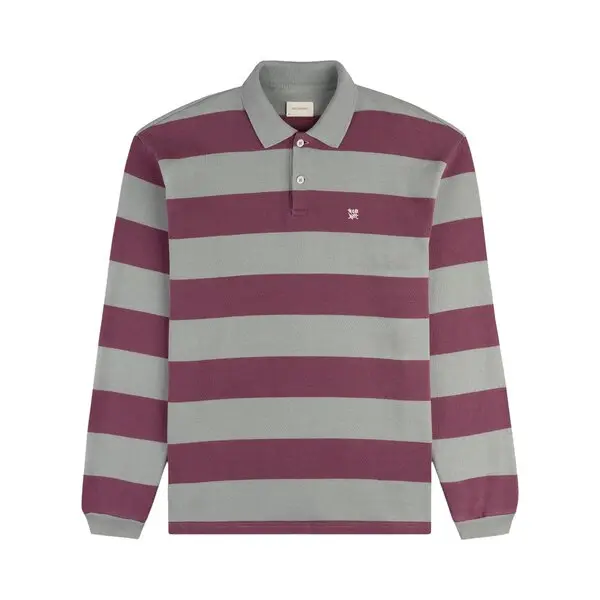 Aimé Leon Dore Striped Crest Rugby Shirt - Blue