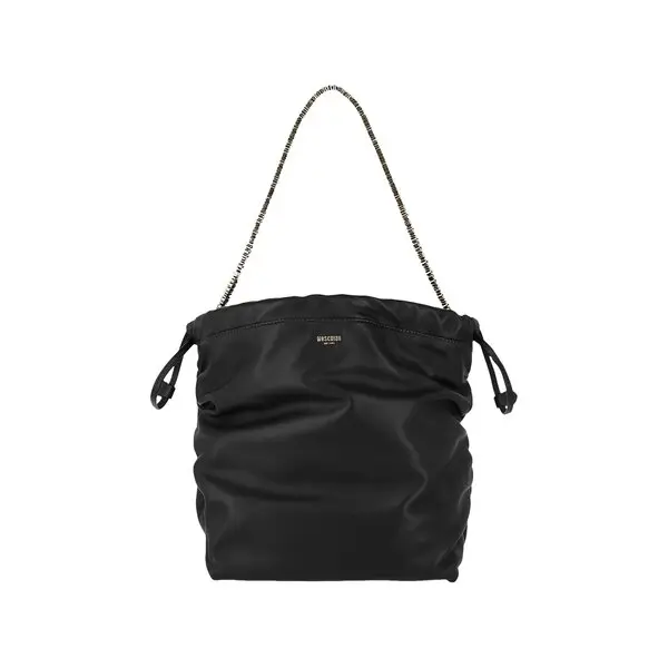 Moschino Drawstring Shoulder Bag With Chain Strap - Black