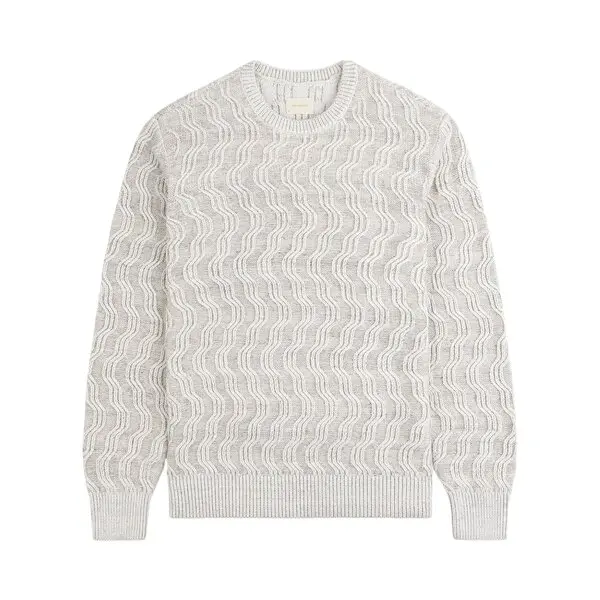 Aimé Leon Dore Linen Blend Cable Knit Sweater - Cream