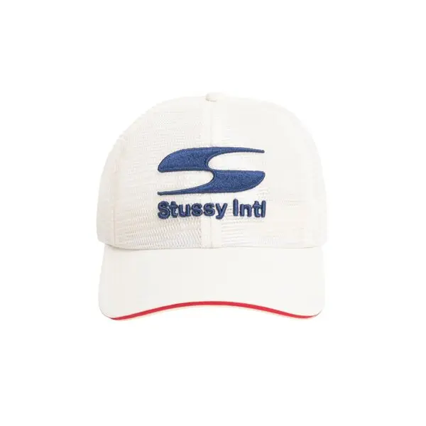 StÜssy Mid-depth Moto S Mesh Trucker - Cream
