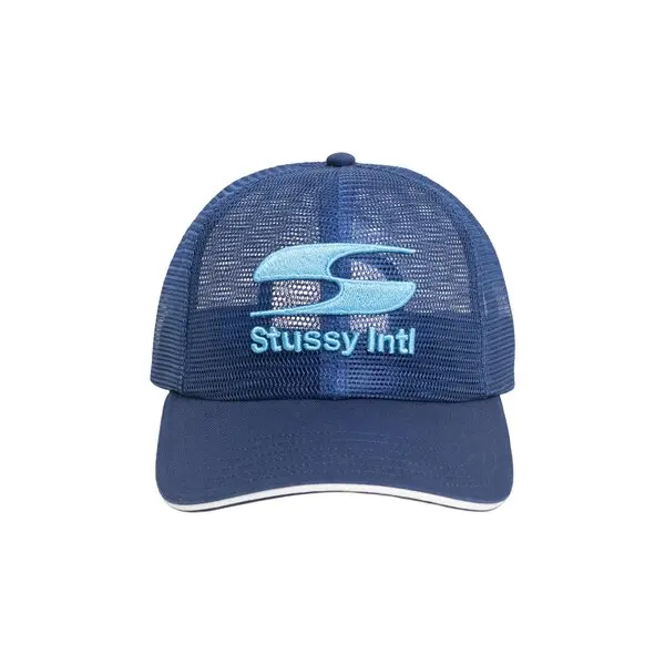 StÜssy Mid-depth Moto S Mesh Trucker - Blue