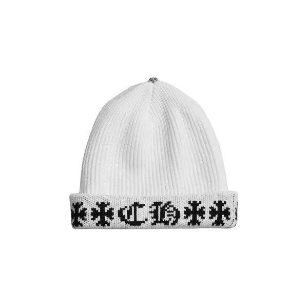 Chrome Hearts Big Daddy Cashmere Beanie - White