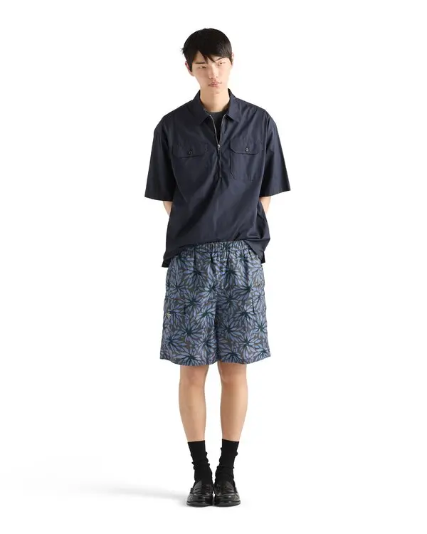 Prada Printed Re-nylon Swim Trunks - Grey