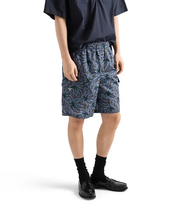 Prada Printed Re-nylon Swim Trunks - Grey