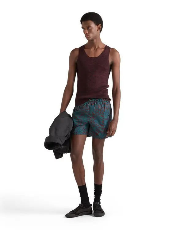 Prada Printed Re-nylon Swim Trunks