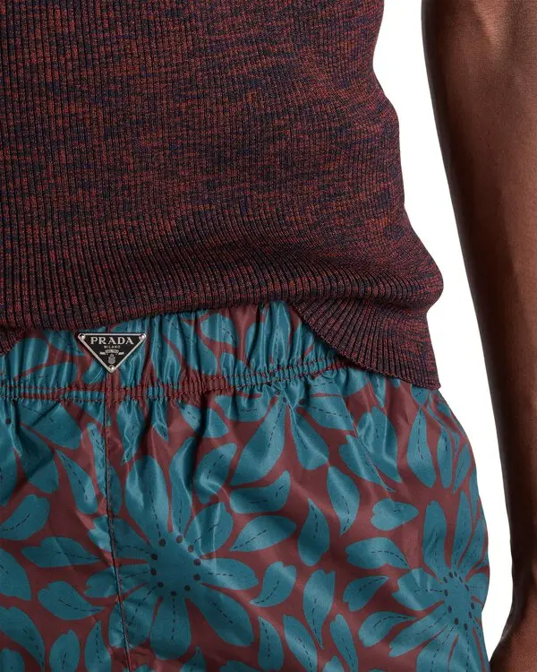 Prada Printed Re-nylon Swim Trunks