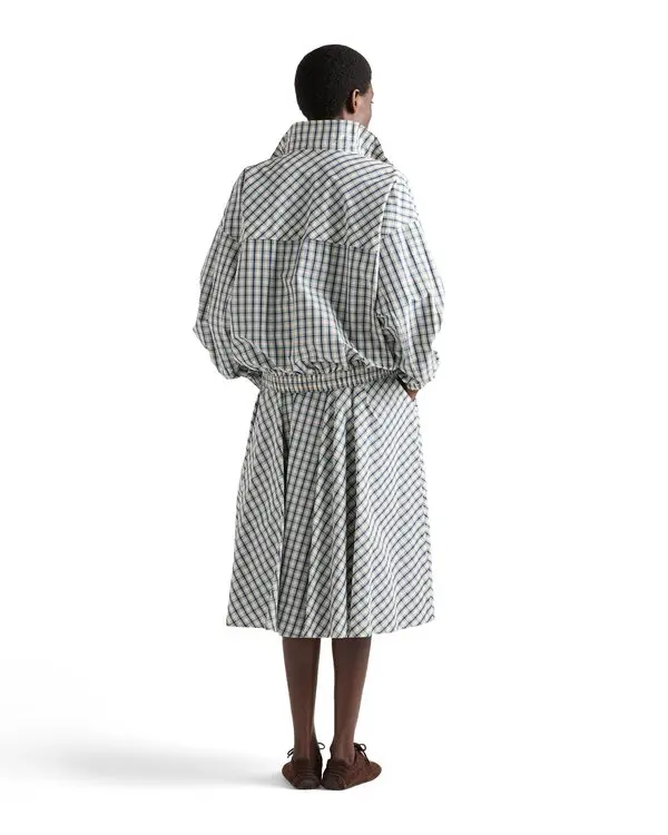 Prada Checked Chambray Skirt - Neutral