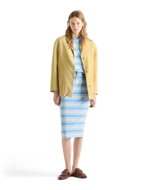 Prada Suede Caban Jacket - Yellow