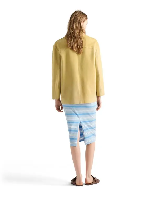 Prada Suede Caban Jacket - Yellow