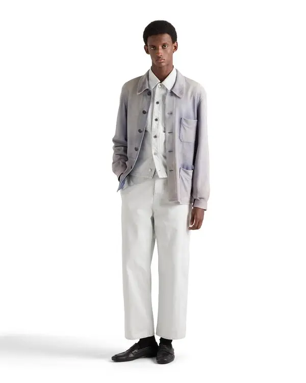 Prada Denim Blouson Jacket - Light Blue