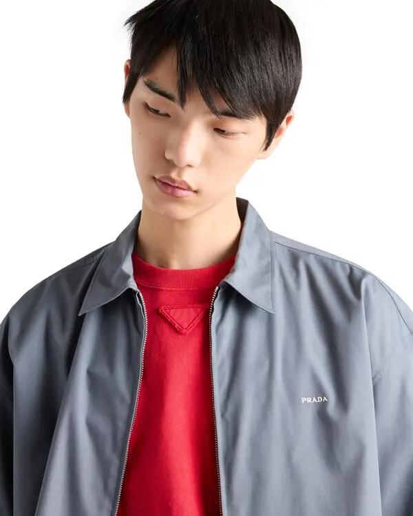 Prada Short-sleeved Technical Cotton Shirt - Grey