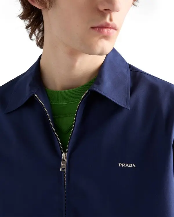 Prada Short-sleeved Technical Cotton Shirt - Blue