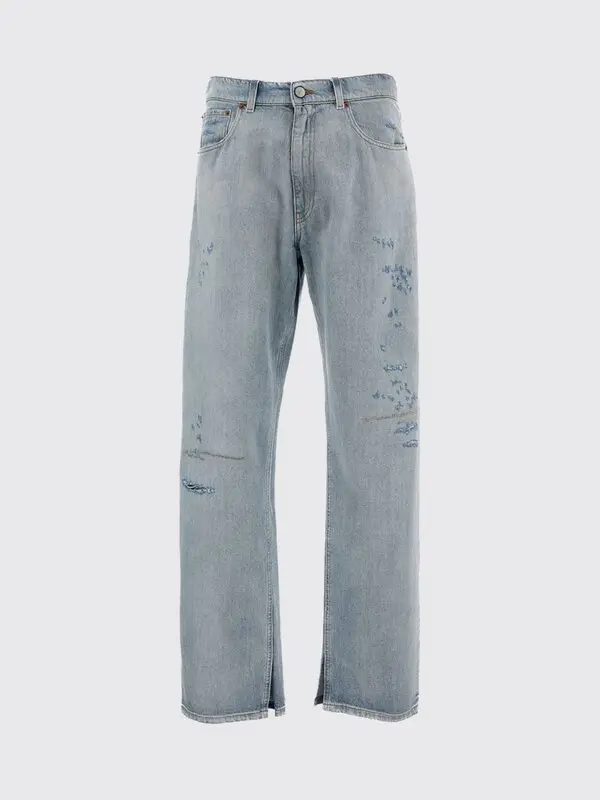 MAISON MARGIELA Straight Leg Cotton Denim Jeans - Blue