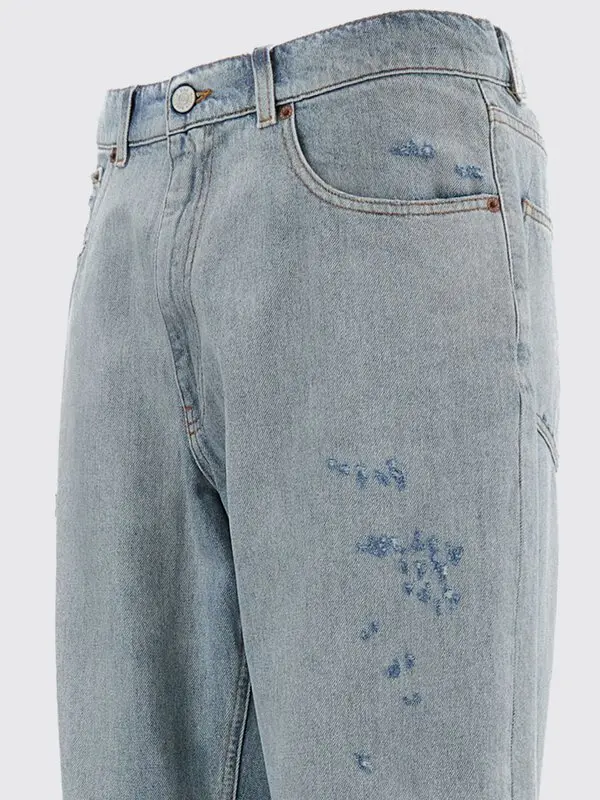 MAISON MARGIELA Straight Leg Cotton Denim Jeans - Blue