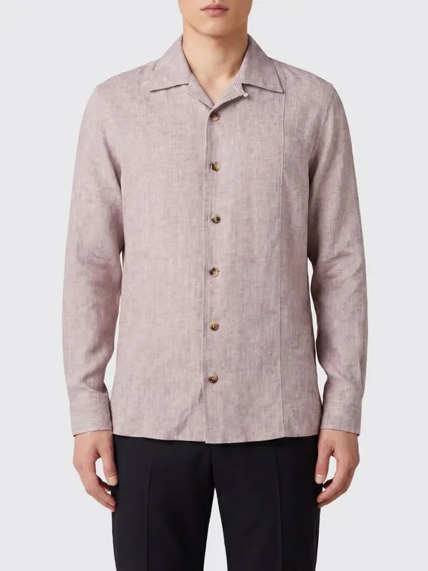 Brunello Cucinelli Linen Casual Shirt - Brown