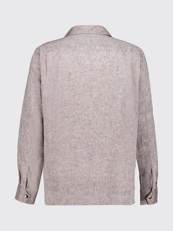 Brunello Cucinelli Linen Casual Shirt - Brown