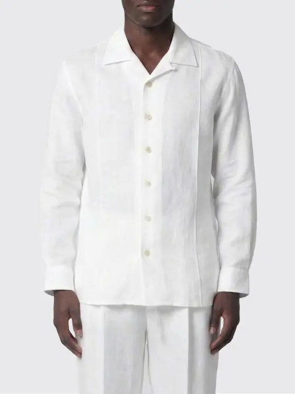 Brunello Cucinelli Linen Casual Shirt - White