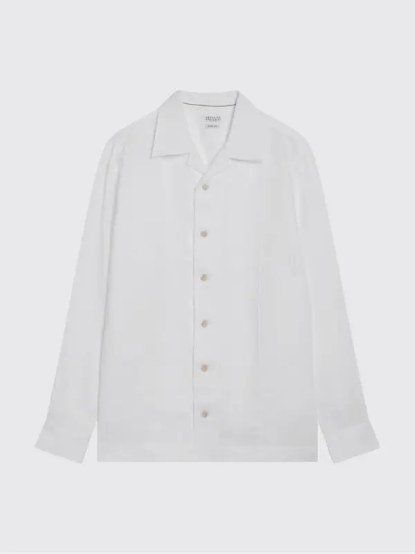 Brunello Cucinelli Linen Casual Shirt - White