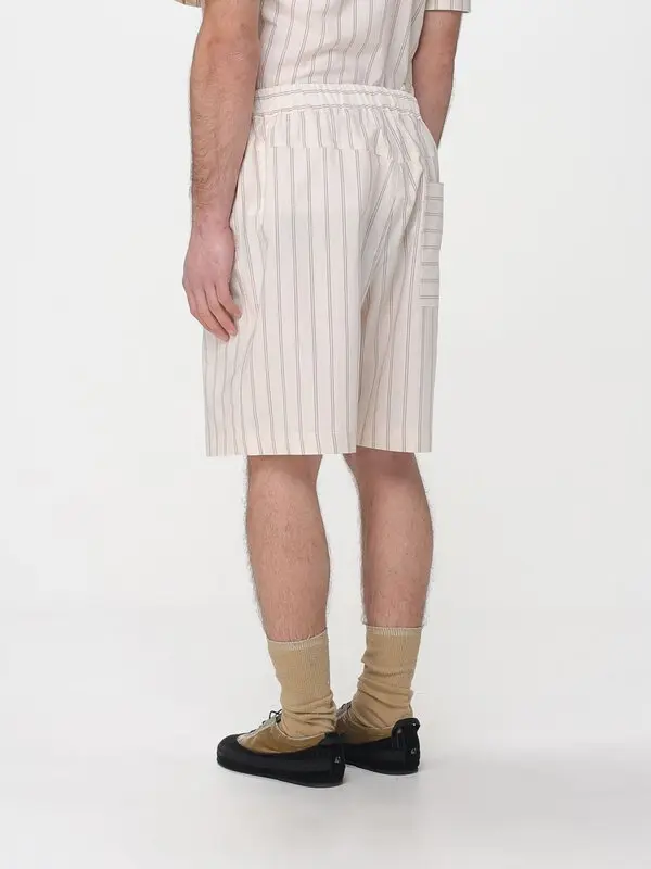RANRA Striped Tailored Shorts - White