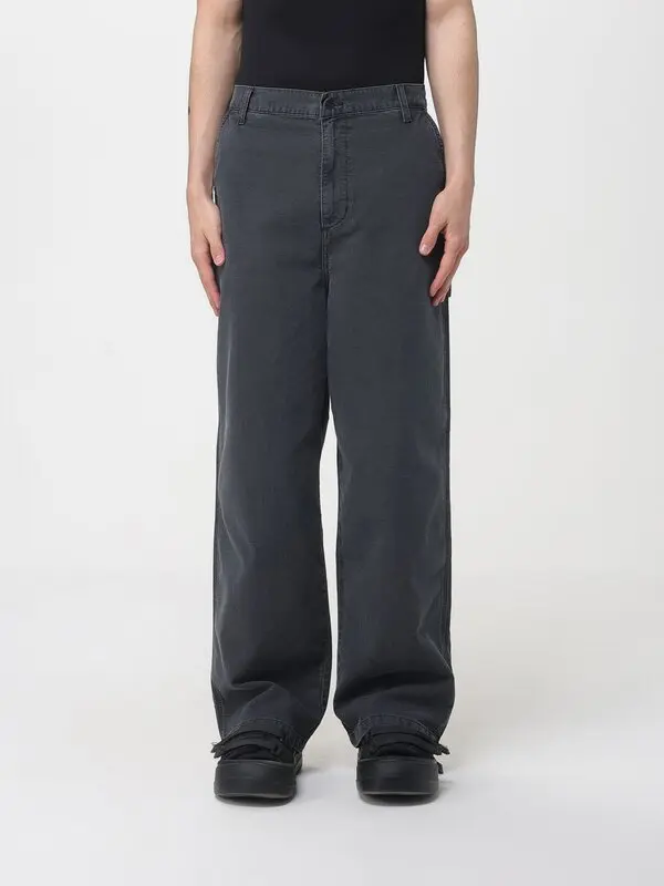 Carhartt Work In Progress Parish Wide Leg Cotton Trousers - Charcoal