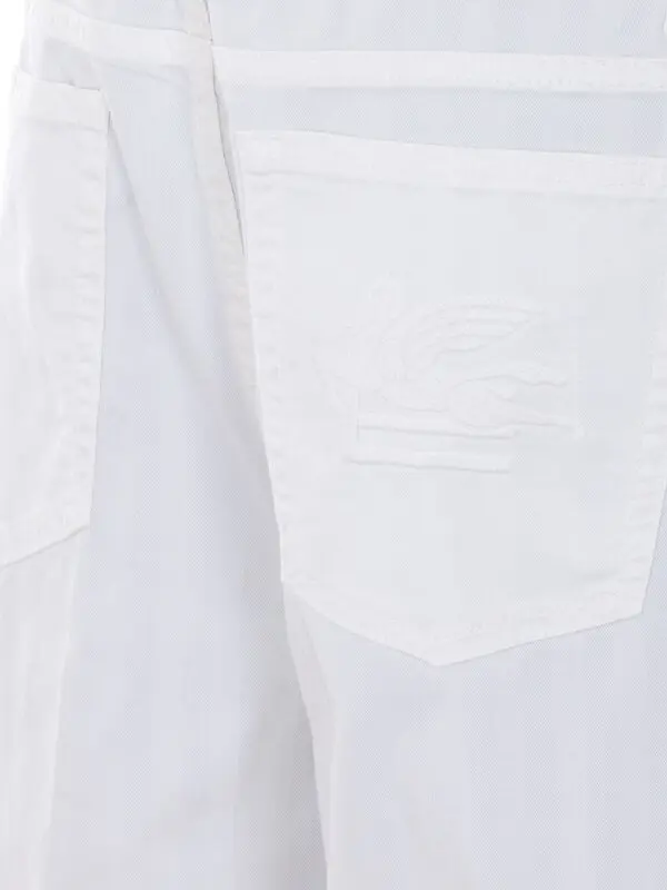 Etro Flared Stretch Denim Jeans - White