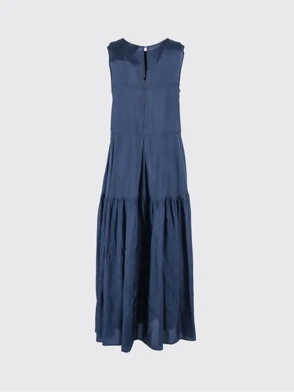 Aspesi Tiered Maxi Dress - Blue