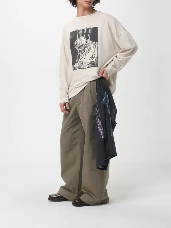 Our Legacy Graphic Print Cotton Crewneck Sweatshirt - Beige