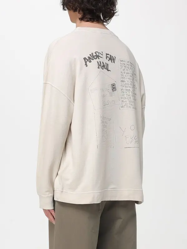 Our Legacy Graphic Print Cotton Crewneck Sweatshirt - Beige