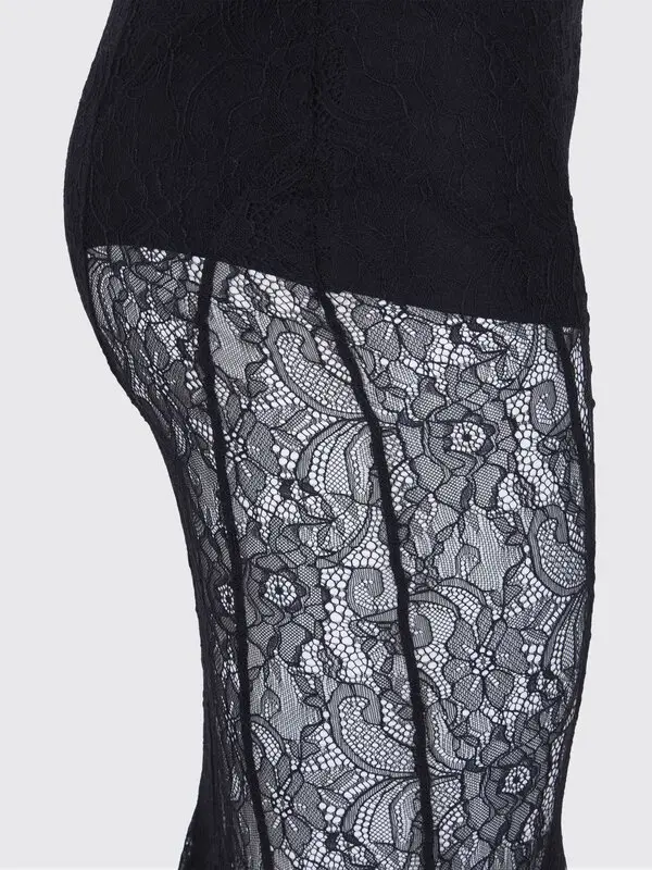 Elisabetta Franchi Long Lace Skirt - Black