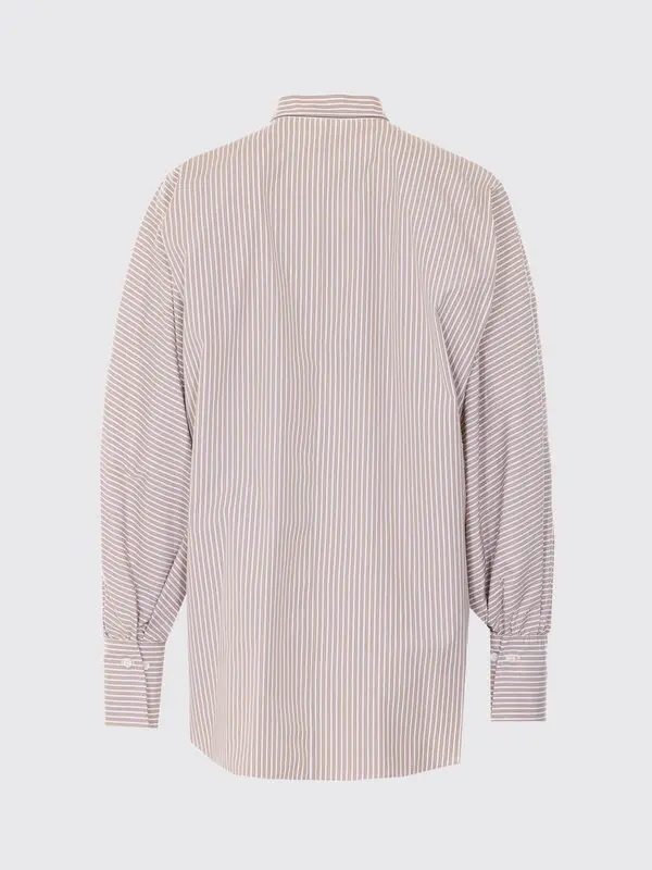 Brunello Cucinelli Striped Cotton Shirt - Brown