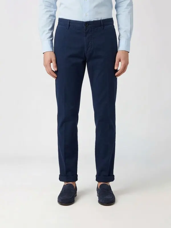 Incotex Stretch Cotton Chino Trousers - Blue