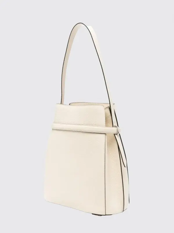 TOTEME Grained Leather Bucket Bag - White