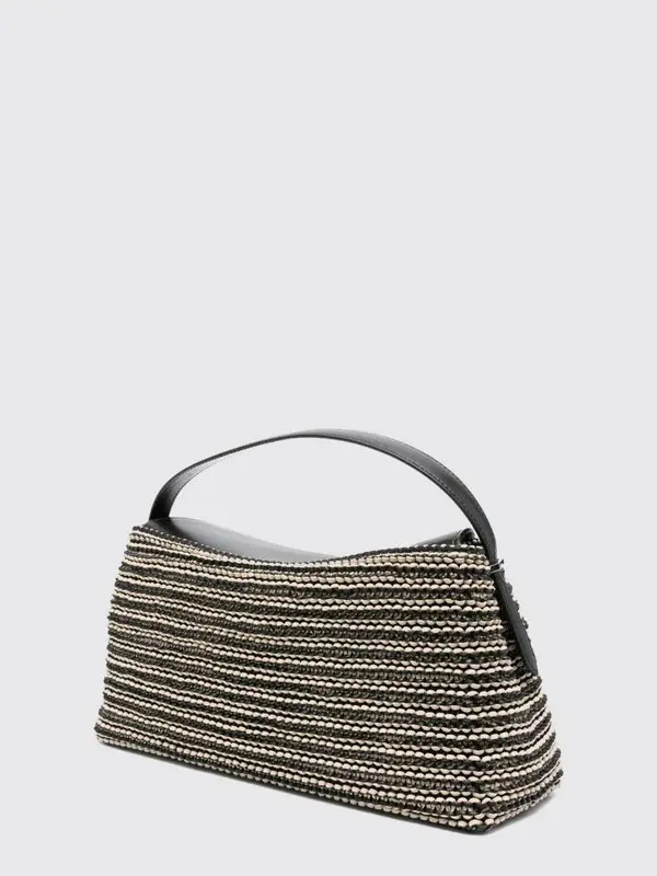 TOTEME Woven Leather T-lock Bag - Black