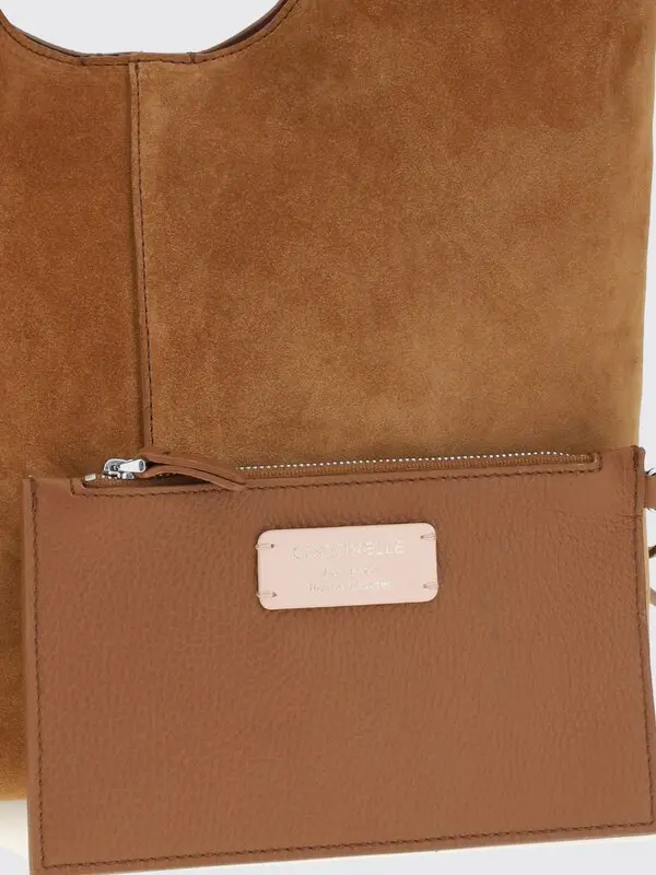 COCCINELLE C-easy Suede Shoulder Bag - Brown