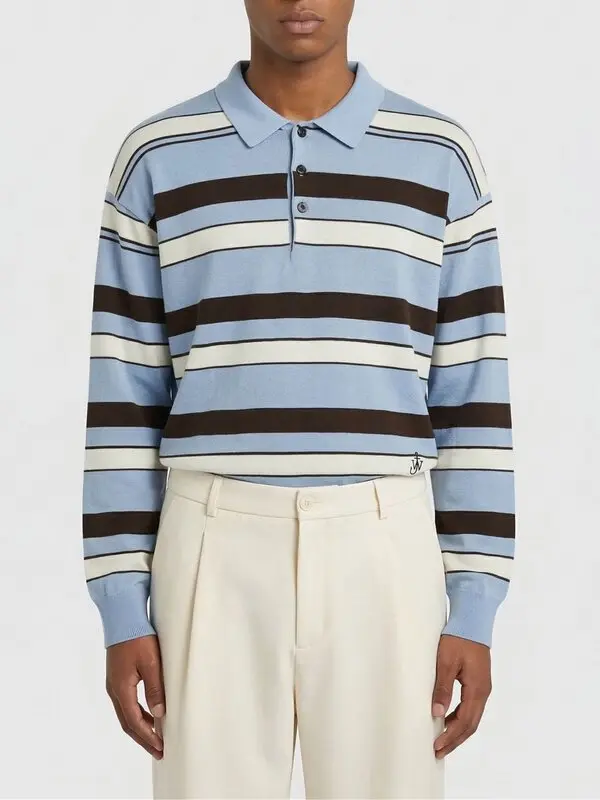 JW Anderson Polo Shirt - Gnawed Blue