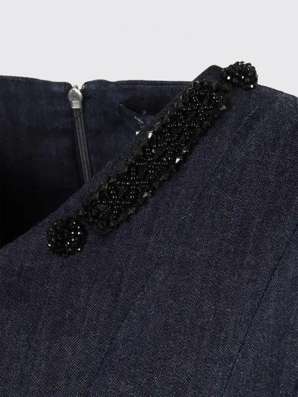 Max Mara Embellished Cotton Blend Dress