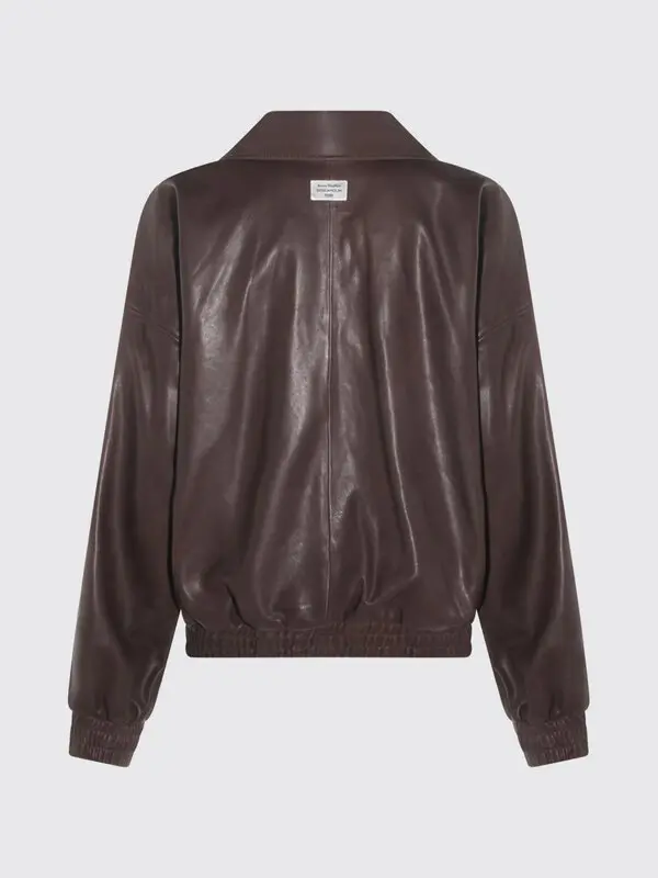 Acne Studios Leather Bomber Jacket - Brown