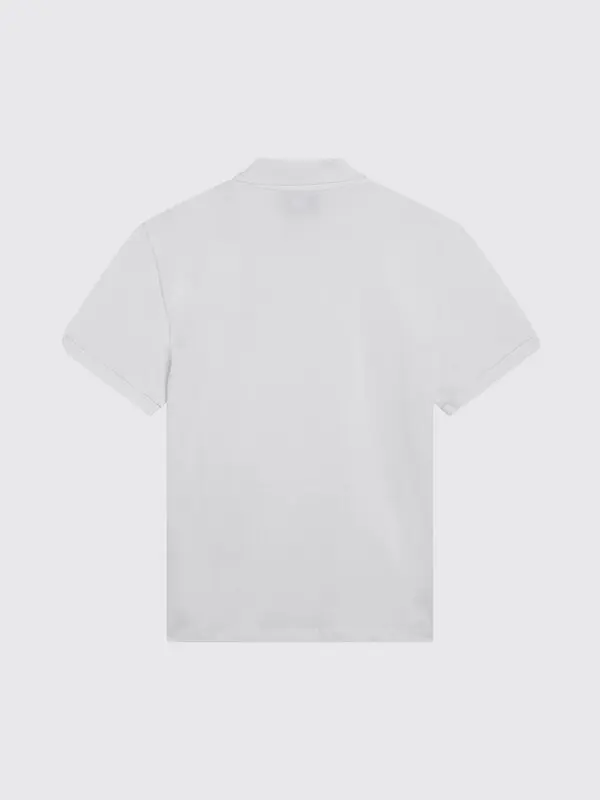 AMI Paris Logo Cotton Polo Shirt - White