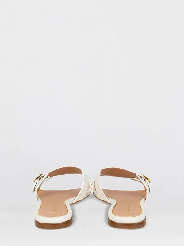Santoni Buckled Heeled Sandals - White