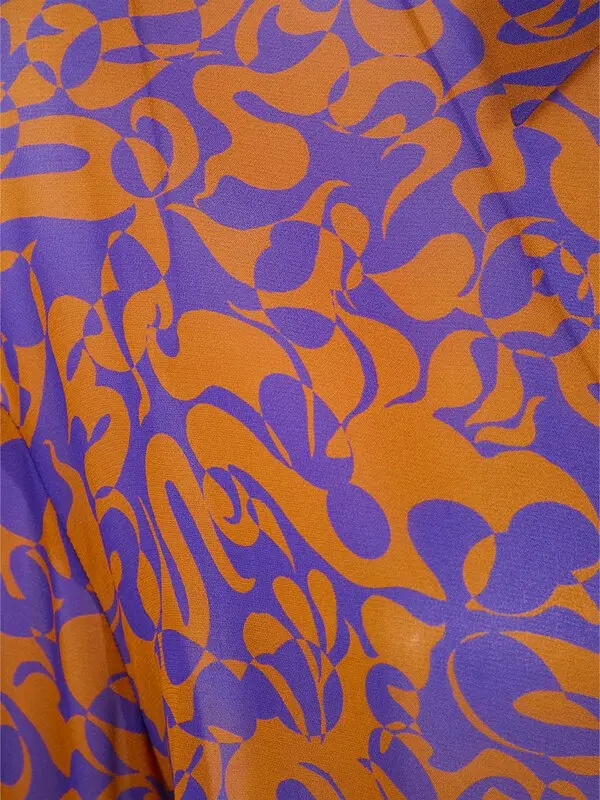 Dries Van Noten Abstract Print Viscose Shirt - Yellow