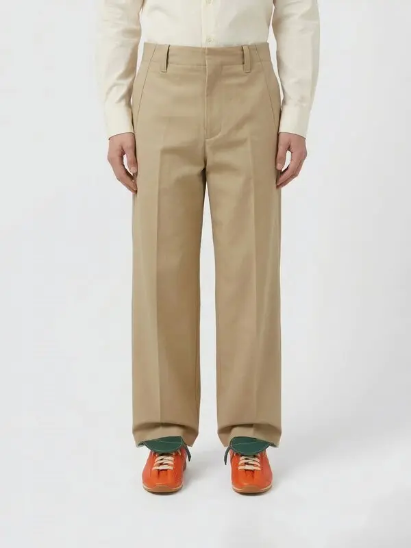 Jacquemus Cotton Wide-leg Trousers - Beige