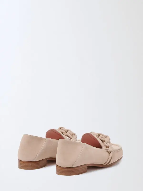 Fabiana Filippi Suede Loafers With Knot Detail - Rope